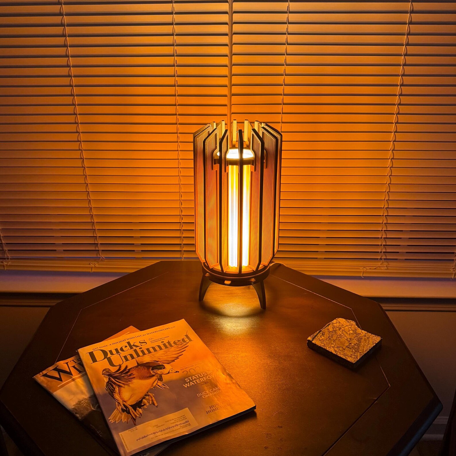 3D Printed Adjustable Fin Desk Lamp – Futuristic LED Sculpture - Etsy
