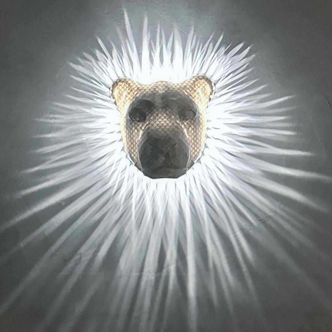 Great Lion Wall Light – 3D Printed Night Light, Artistic Battery ...