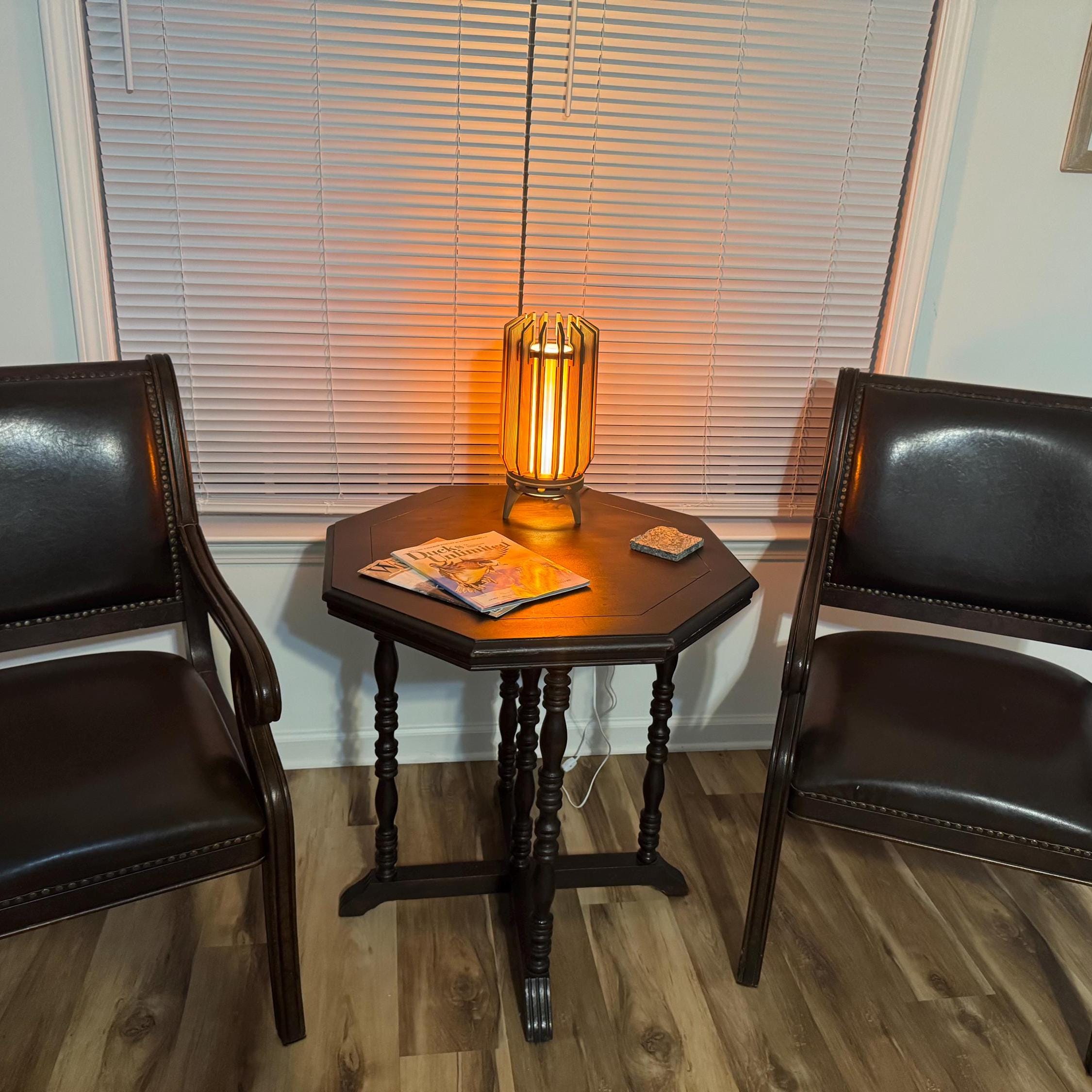 3D Printed Adjustable Fin Desk Lamp – Futuristic LED Sculpture - Etsy