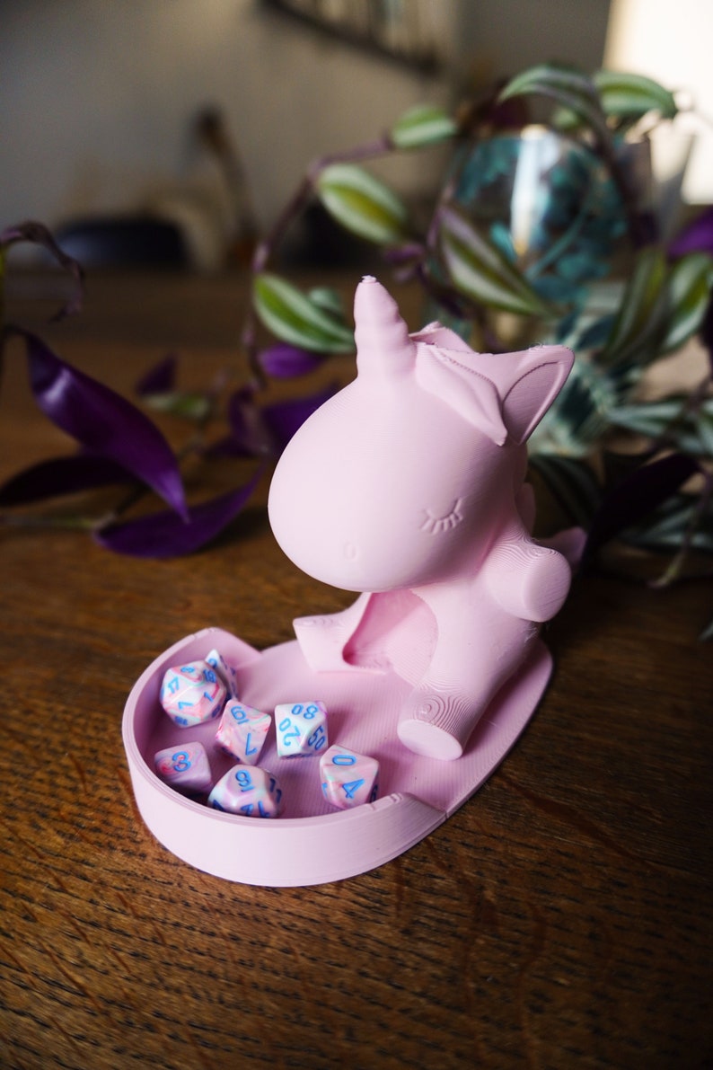 Pink Unicorn Dice Tower, Kids Dice Tower, Handmade, Portable Dice Tower ...