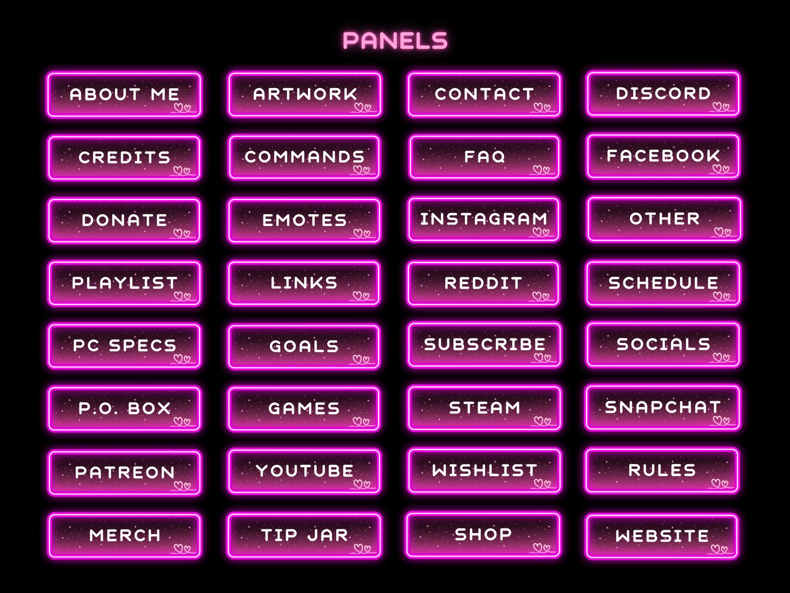 Neon Pink Stream Overlay for Gamer Girl Neon Purple Stream Overlay Pink ...