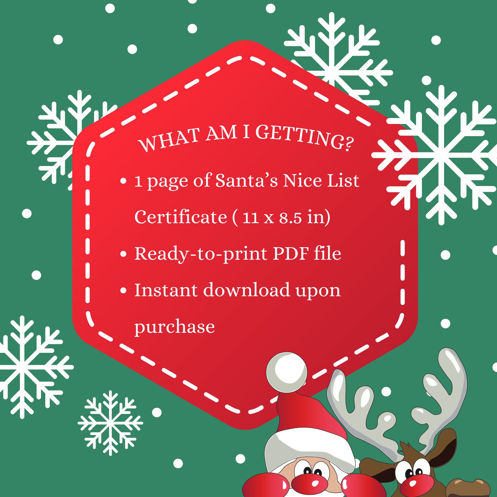 Santa Nice List Certificate Santa Nice List Certificate Printable Santa ...