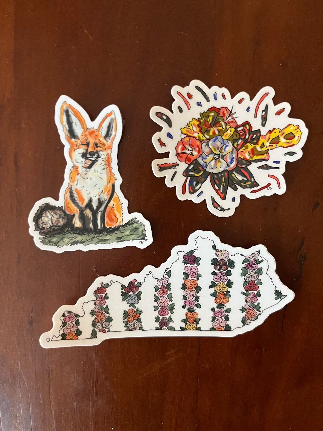 Best of Zolman Art Sticker Pack (3): Banks the Fox, Kit Floral, and ...