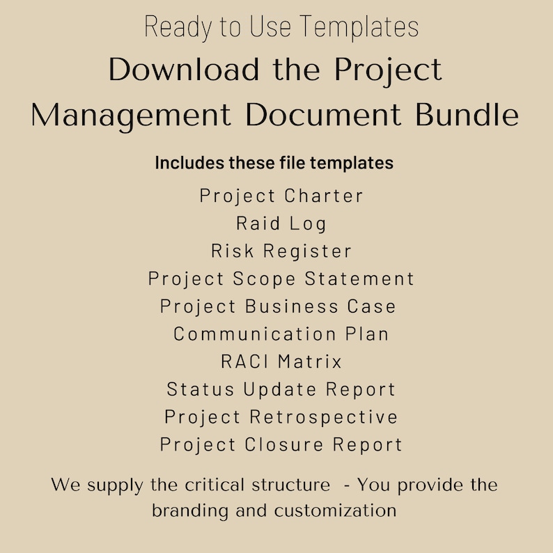 Essential Project Management Templates Bundle | 10 Editable Templates ...