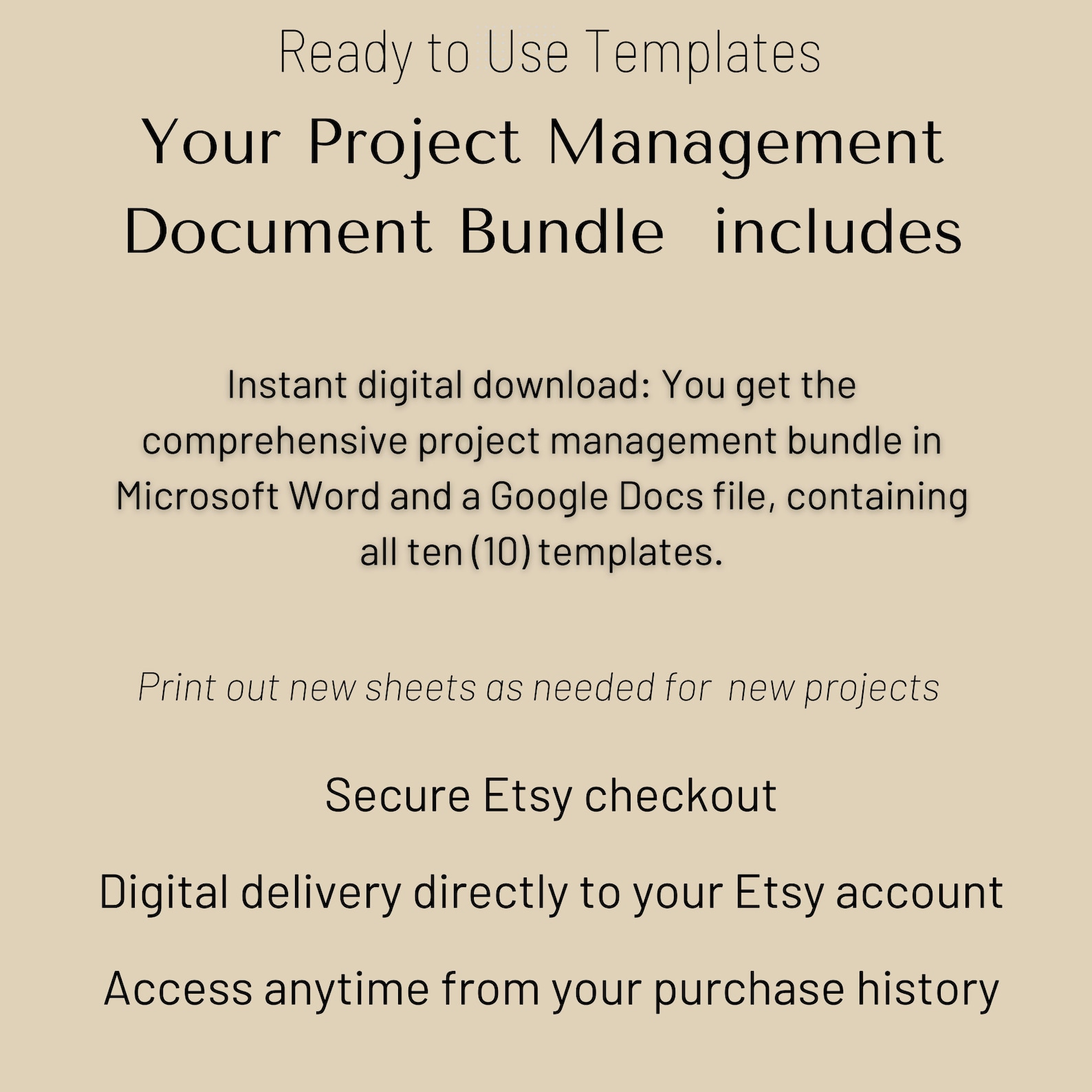 Essential Project Management Templates Bundle | 10 Editable Templates ...