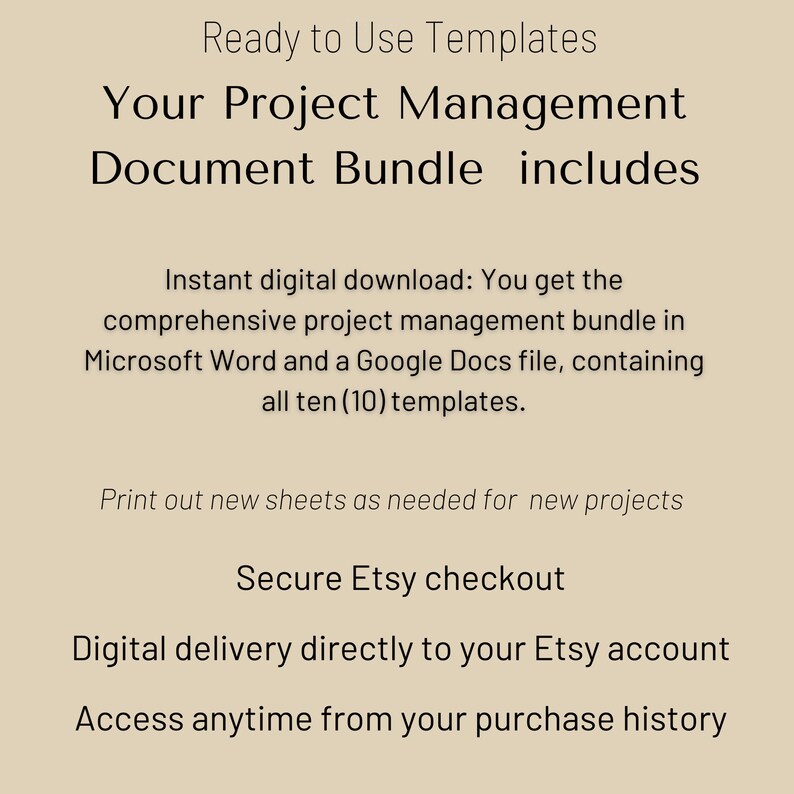 Essential Project Management Templates Bundle | 10 Editable Templates ...