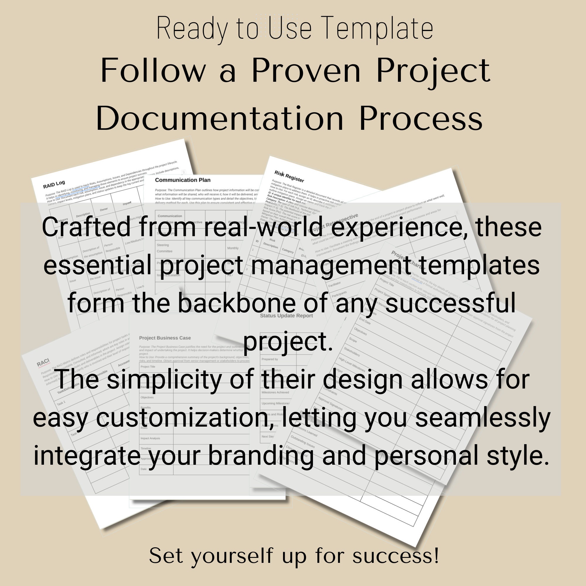 Essential Project Management Templates Bundle | 10 Editable Templates ...