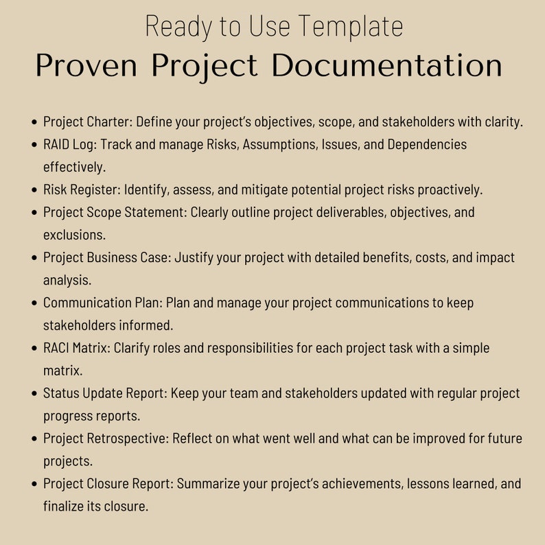Essential Project Management Templates Bundle | 10 Editable Templates ...