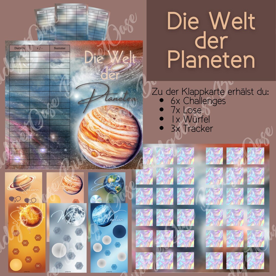 The World of Planets / Flip Card / Challenges / Scratch off / Dice Roll ...