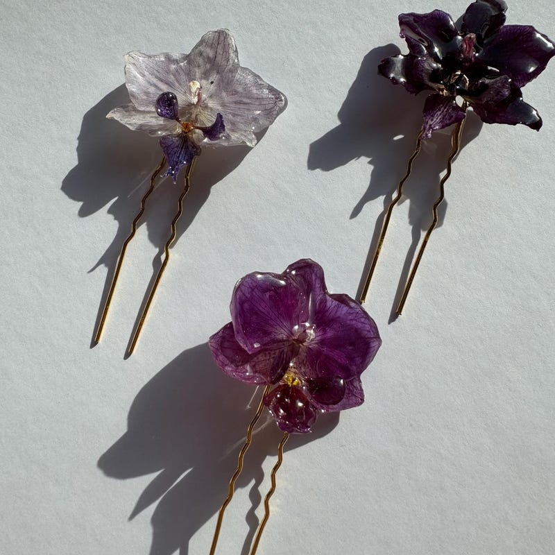 Orchid Resin Pins - Etsy