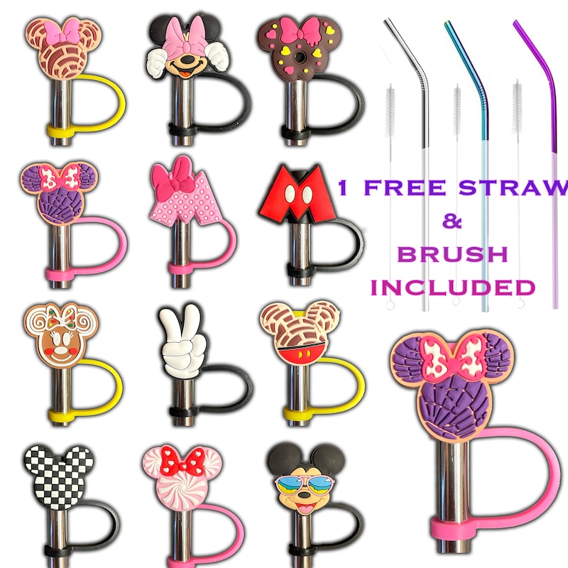Mickey Mouse Straw Topper - Etsy
