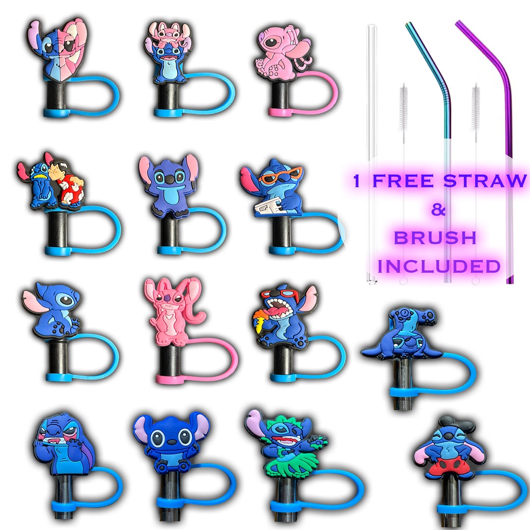 4pcs Random Stitch Pen Straw Toppers Made for Stanley Tumbler Cups ...