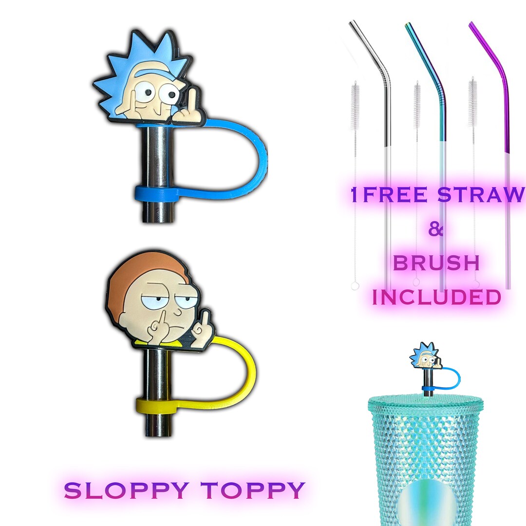Rick Morty Straw Pen Toppers Made for Stanley Starbucks Tumblers Cup ...