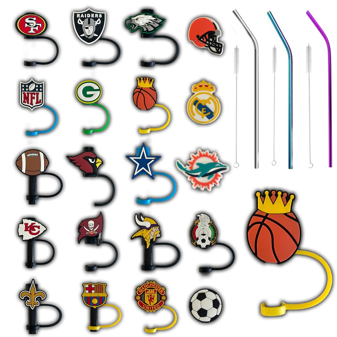 Sports Straw Pencil Cartoon Toppers Made for Stanley Starbucks Tumbler ...
