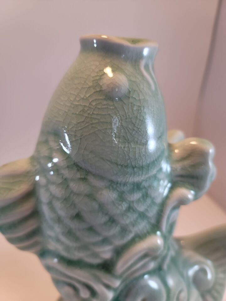 9.5 Chinese Porcelain Fish Statue Pottery Animal Sculpture - Etsy