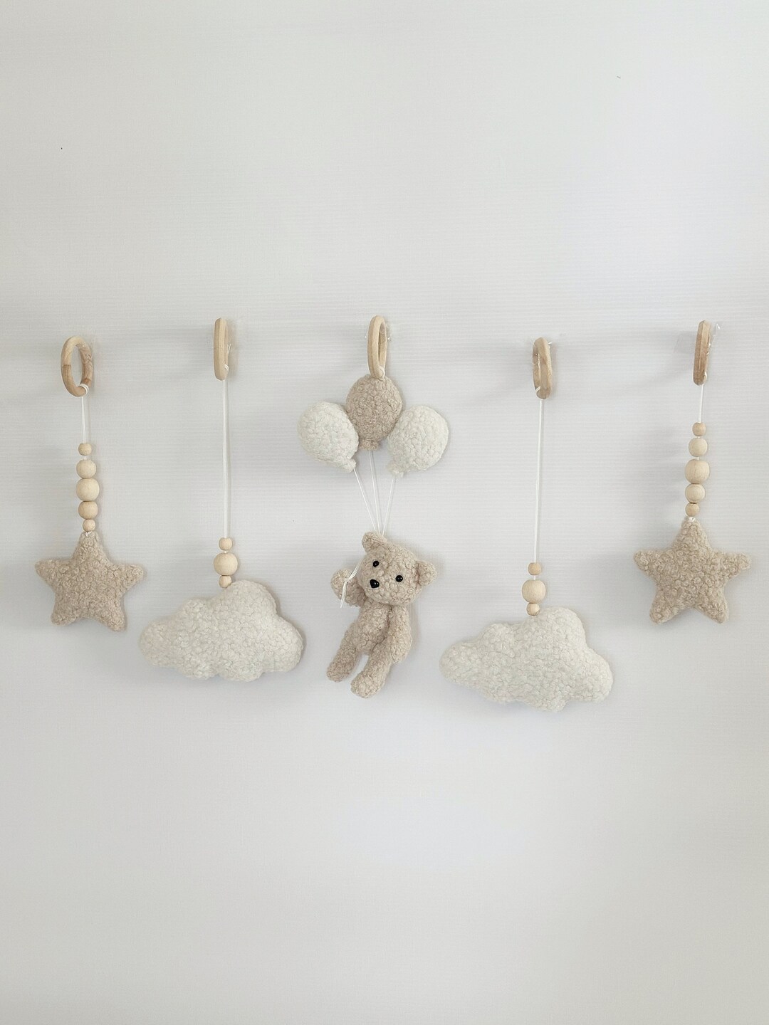 Boucle Baby Gym: Teddy Bear, Balloons, Moon & Star Sensory Toys - Etsy