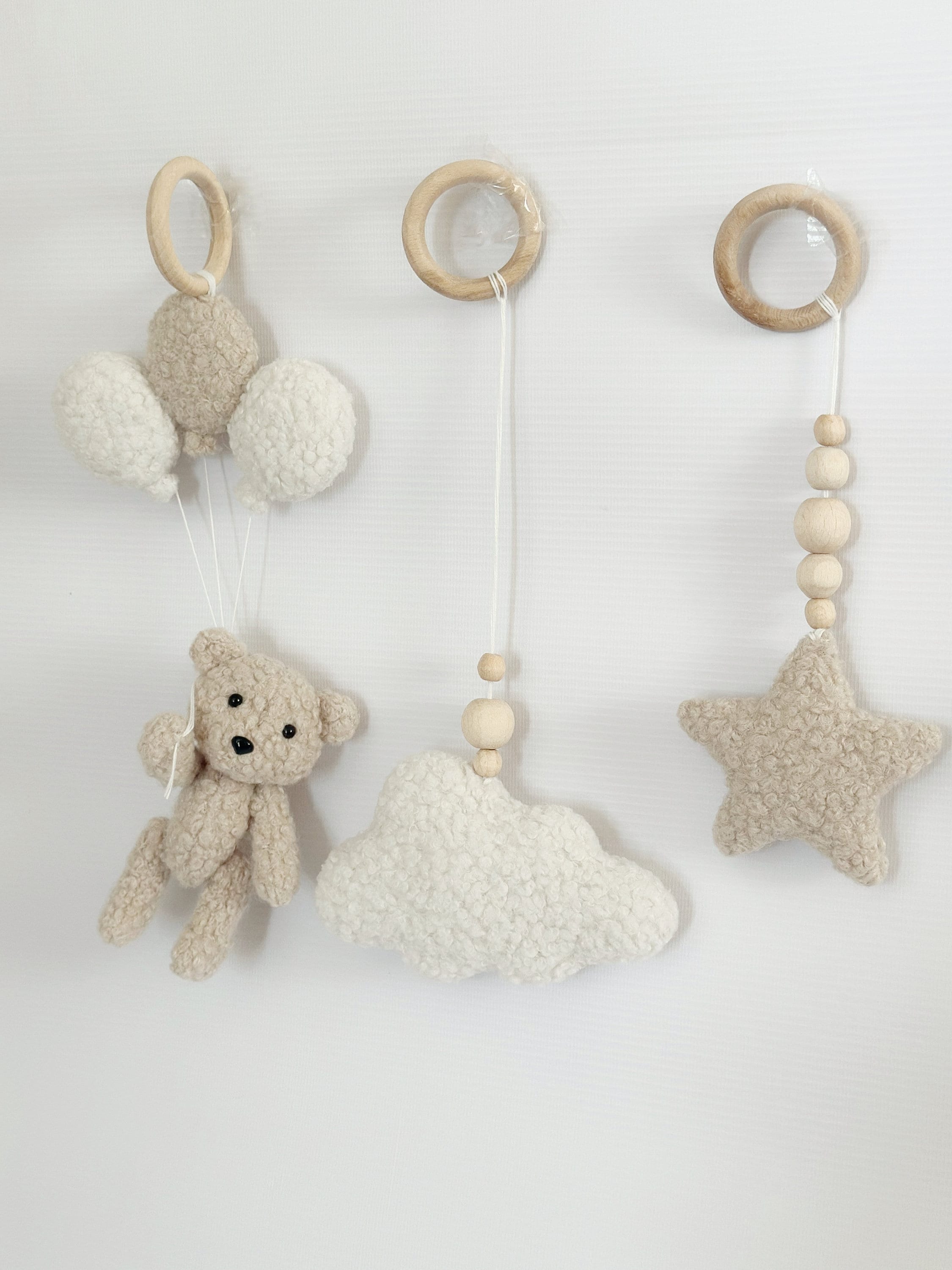 Boucle Baby Gym: Teddy Bear, Balloons, Moon & Star Sensory Toys - Etsy