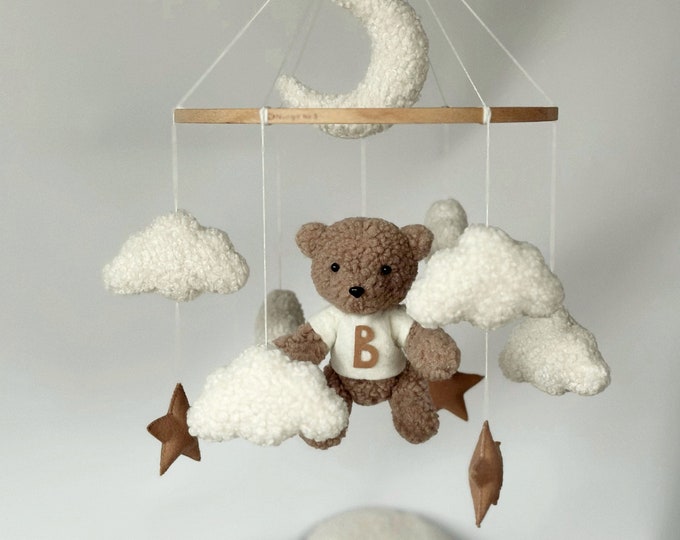 Boucle Mobile Handmade Baby Mobile Clouds Mobile Baby Nursery ...