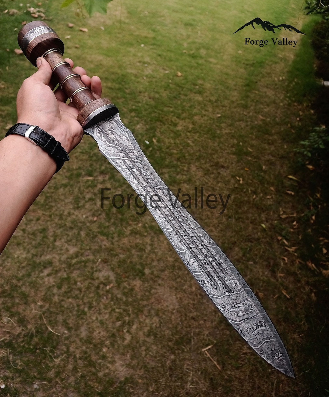 Roman Gladius Hand Forge Damascus Steel Sword With Sheath - Etsy