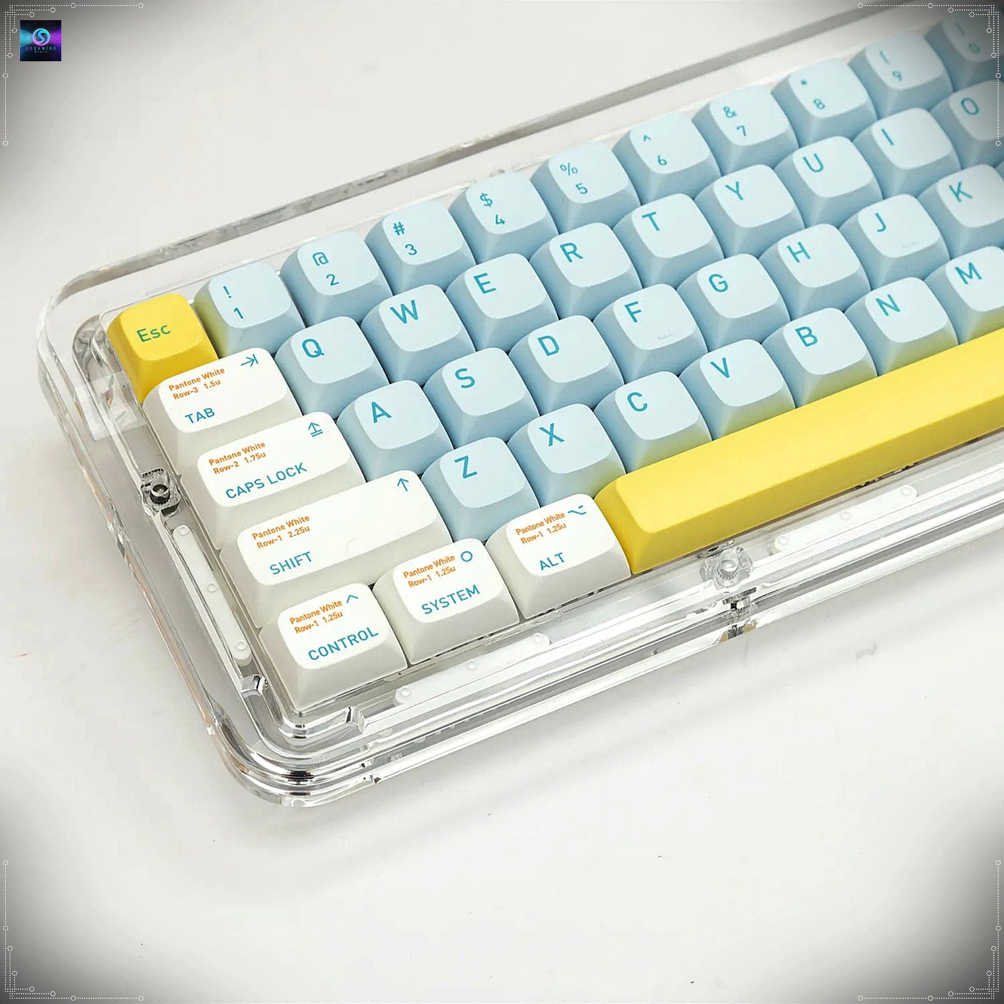 Cute Blue & Yellow XDA PBT Kawaii Keycap Set for Mechanical - Etsy