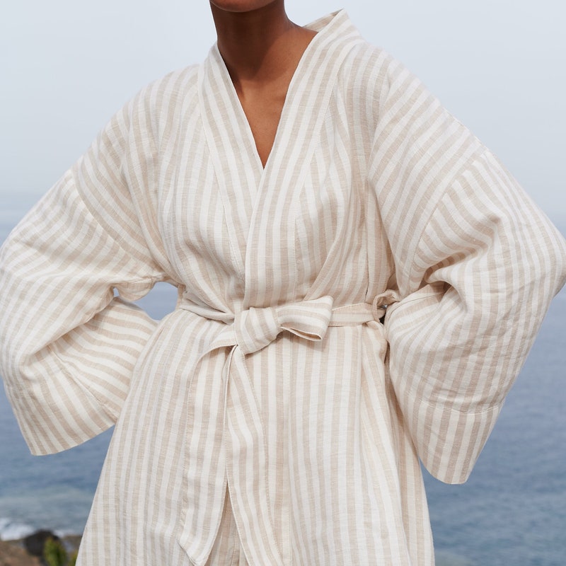Linen Night Robe - Etsy