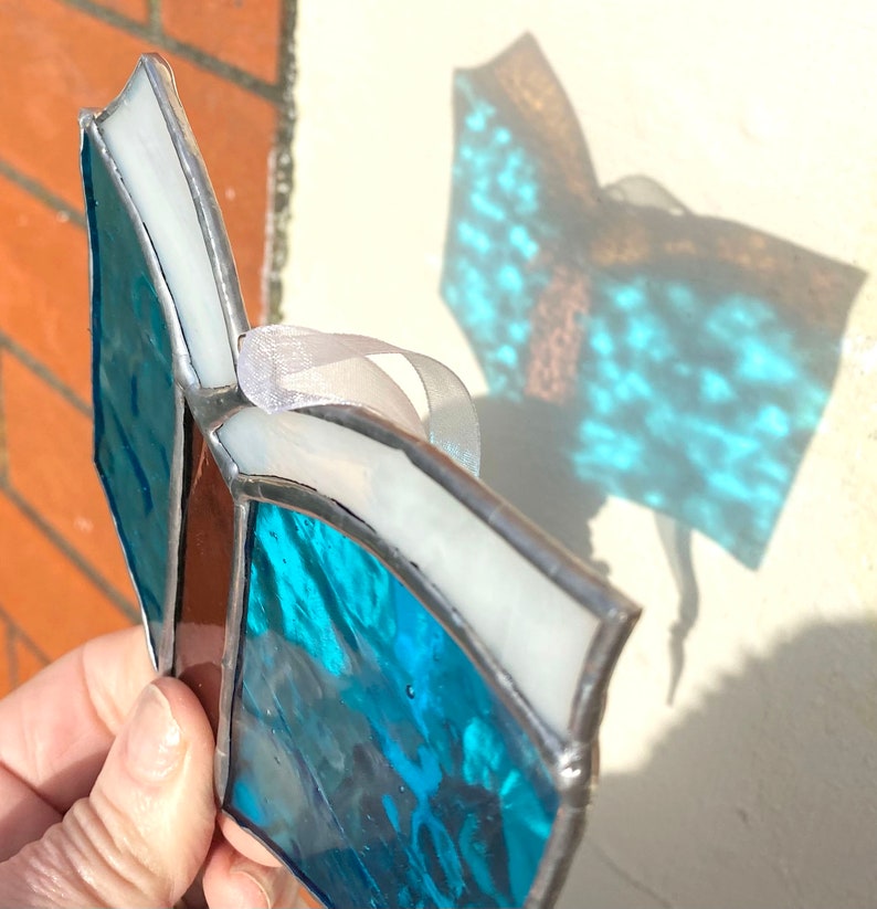 Stained Glass Open Book Panel, Sun Catcher, Stained Glass Art, Window ...