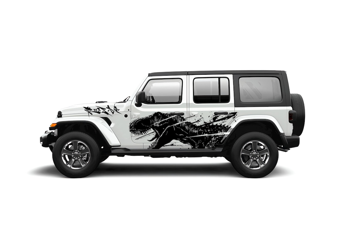 Jurassic T Rex Car Body Decal Vinyl Sticker, Dinosaur Graphic for SUV ...