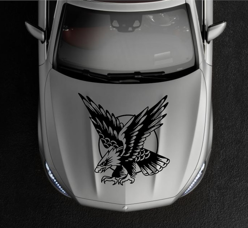 Eagle Hood Decal - American Eagle Car Sticker - High Quality Vinyl Cut ...