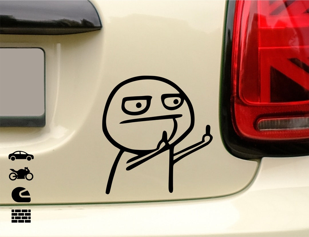 Funny Middle Finger Stickers Car Body Decals Bumper Sticker Customize ...