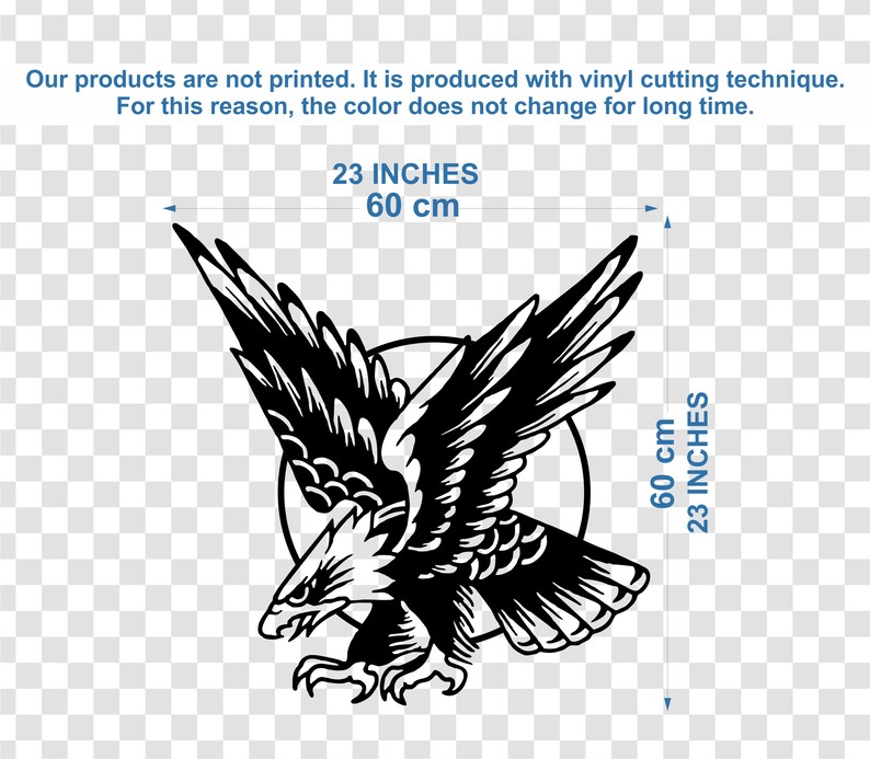 Eagle Hood Decal - American Eagle Car Sticker - High Quality Vinyl Cut ...