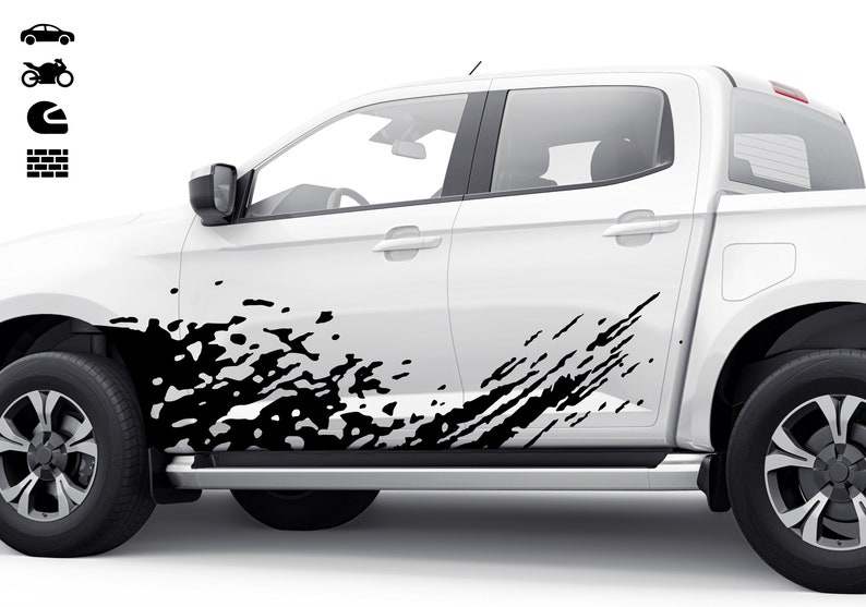 Pickup Splash Decal 2 Pcs for All Cars Jeep Body Side Wrap universal ...