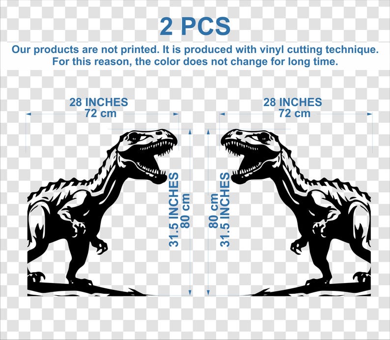 Raptor Dinosaur Body Decal - Jurassic Stickers - Raptor Car Livery ...