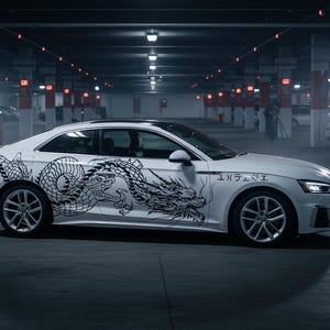 Japanese Dragon Body Decal- Draco Vinyl Wrap - JDM Custom Car Livery ...