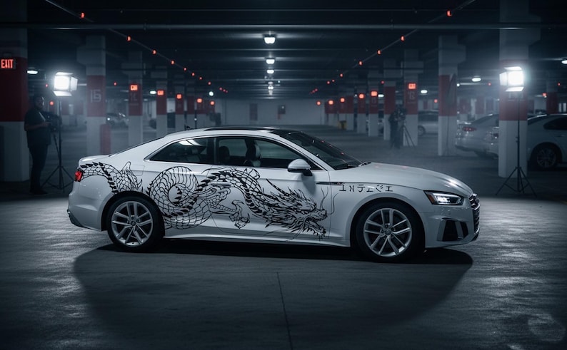 Japanese Dragon Body Decal- Draco Vinyl Wrap - JDM Custom Car Livery ...