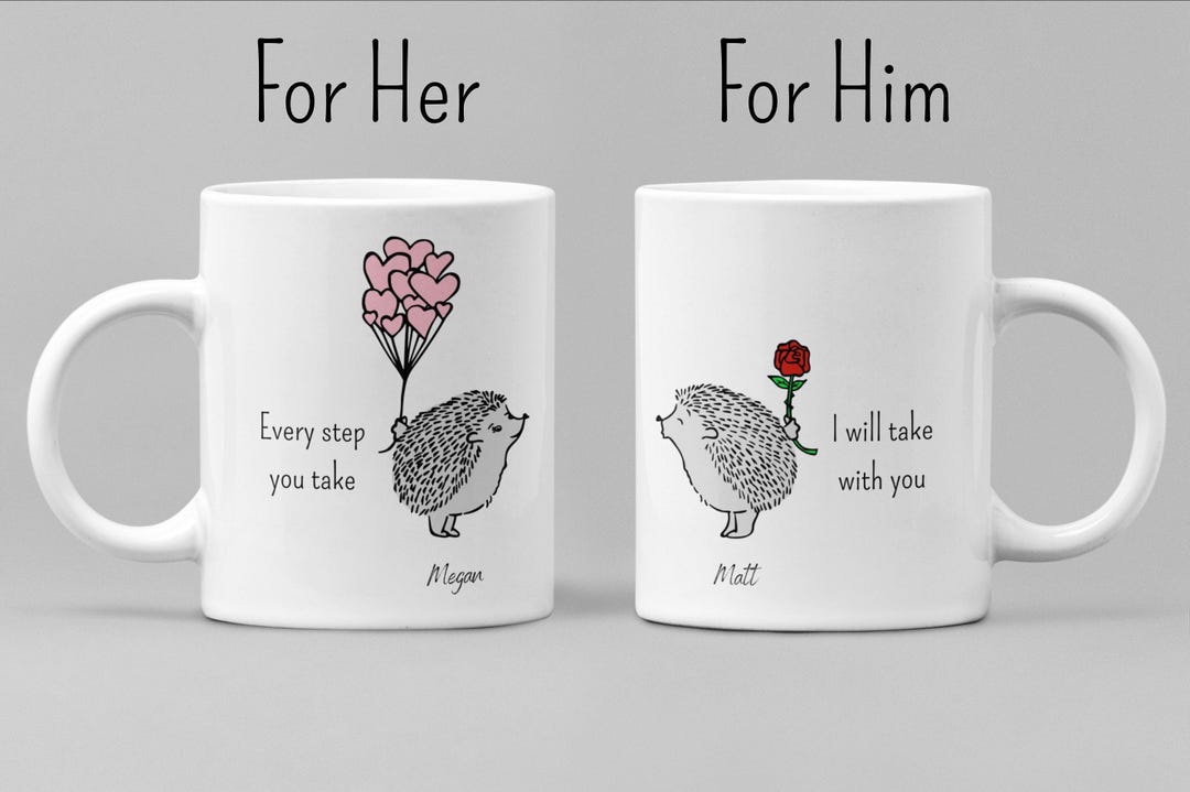 Personalized Couples Mug Set His and Hers Mugs Custom Mug Set Matching ...