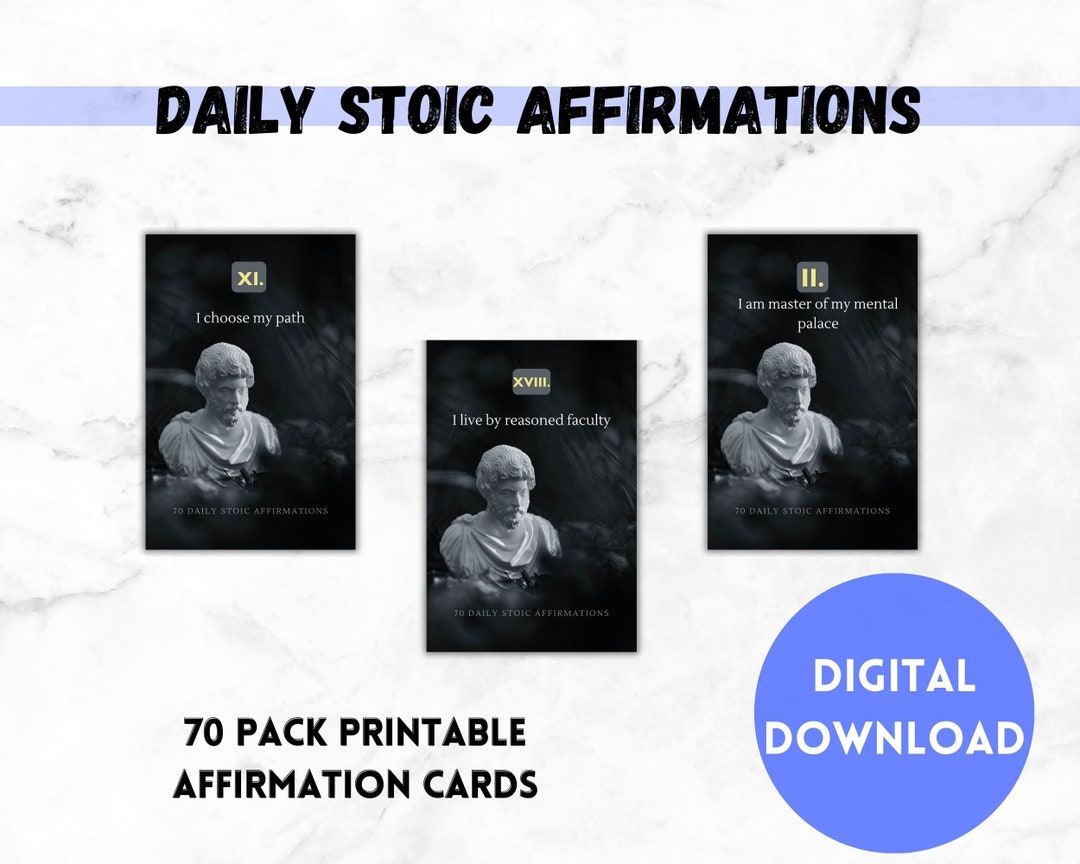 Stoic Affirmations for Everyday Triumphs: 70 Daily Wisdom Cards for ... Stoic Affirmations for Everyday Triumphs: 70 Daily Wisdom Cards for ...