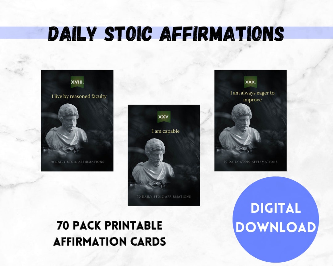 Stoic Affirmations for Everyday Triumphs: 70 Daily Wisdom Cards for ...