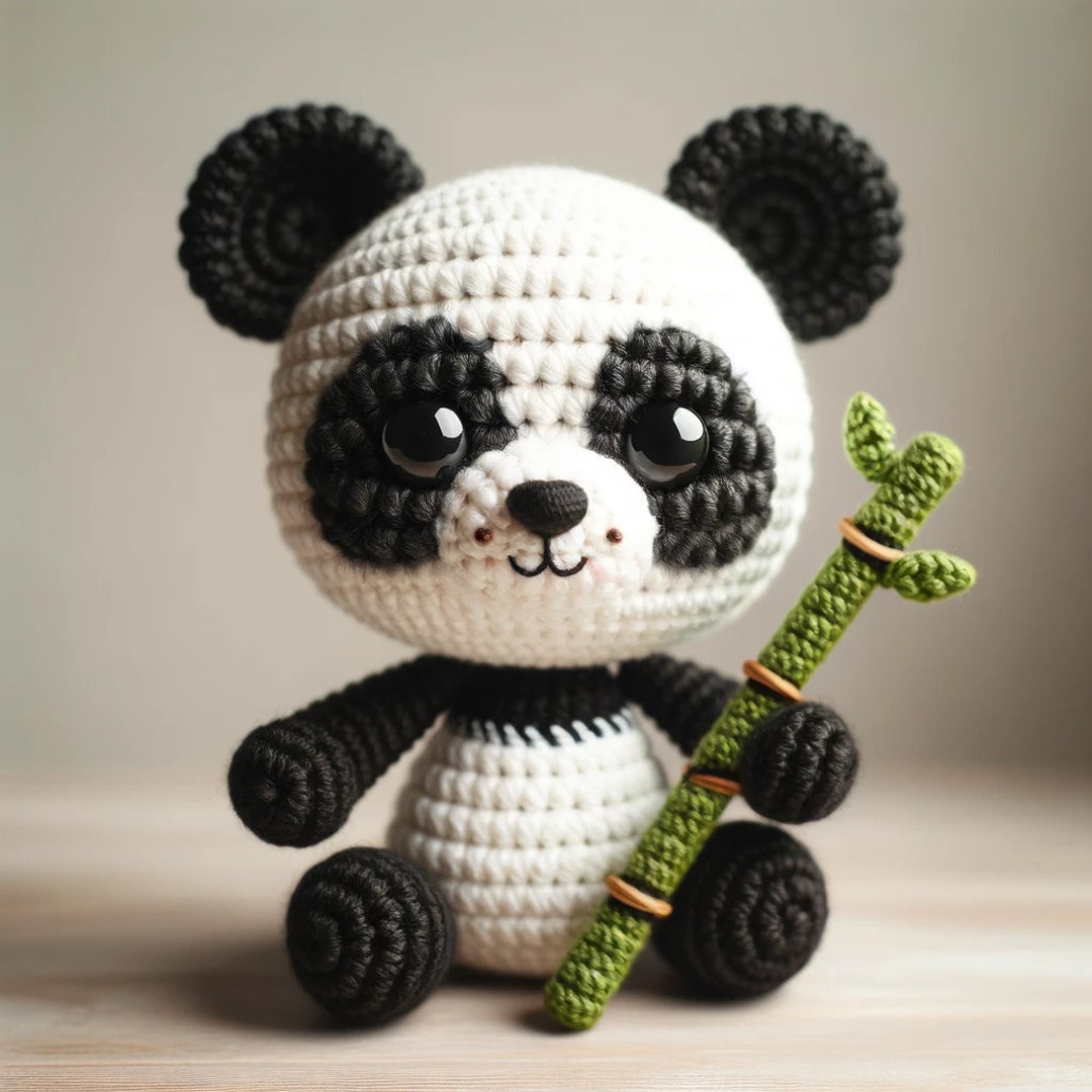 Peter the Panda Holding A Bamboo Stick Plushie PATTERN - Etsy