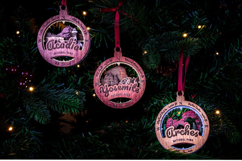 Acadia National Park Ornament – Laser Cut, Custom Engraved Ornament ...