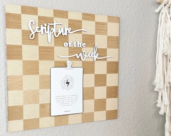 Weekly Scripture Wood Sign, Scripture of the Week Clipboard Sign, Bible ...