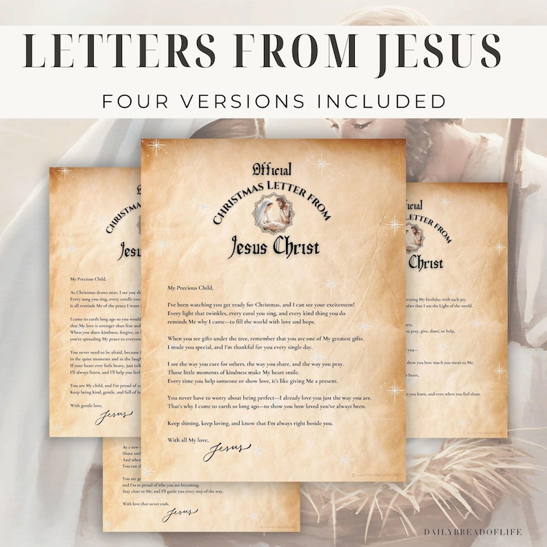 Letter From Jesus, Official Heaven’s Mail Letter, Christian Christmas ...