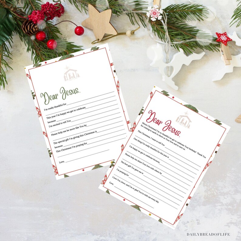 Editable Christmas Letter to Jesus: Christian Printable Activity for ...