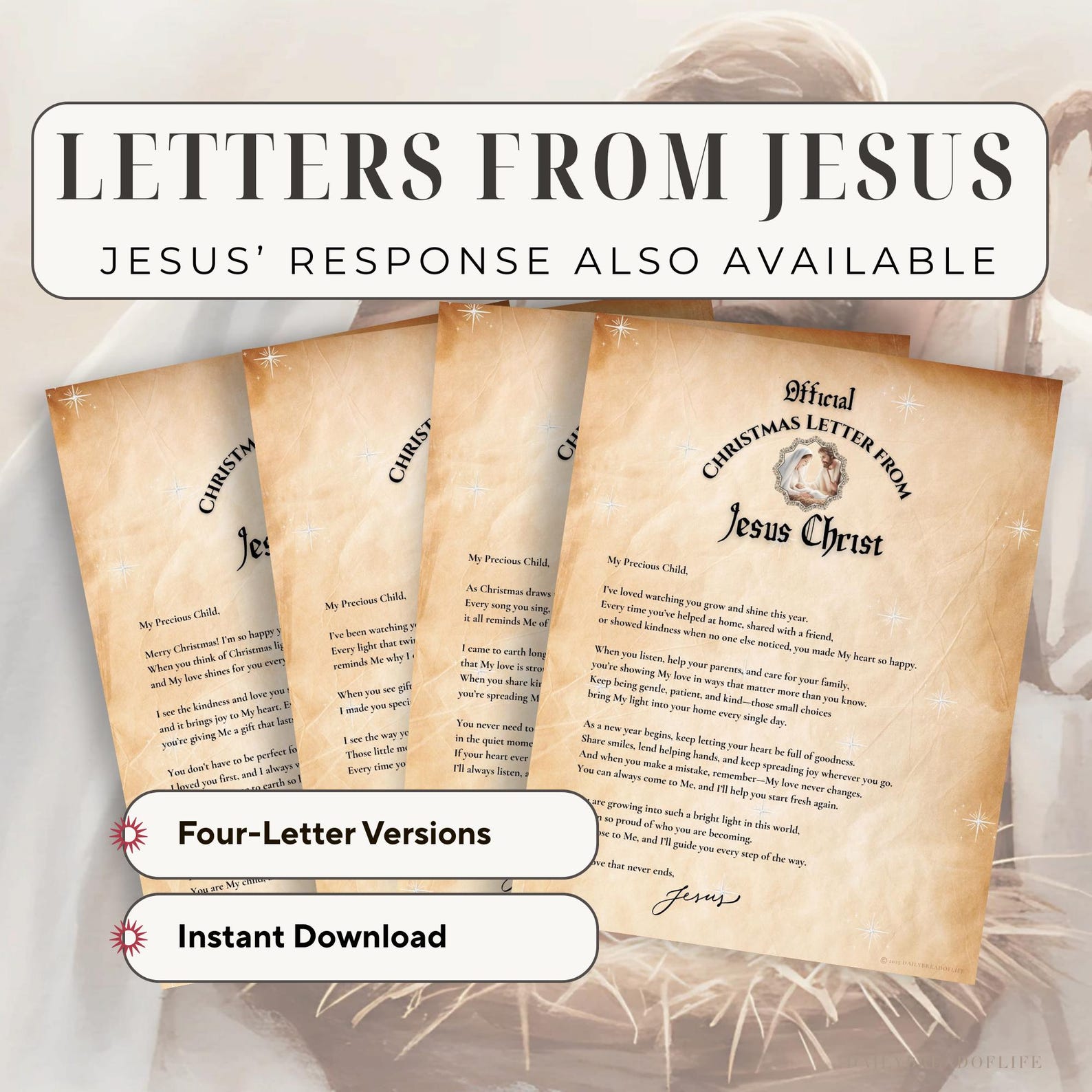Editable Christmas Letter to Jesus: Christian Printable Activity for ...