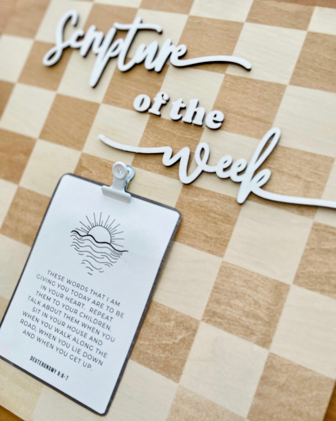 Weekly Scripture Wood Sign, Scripture of the Week Clipboard Sign, Bible ...