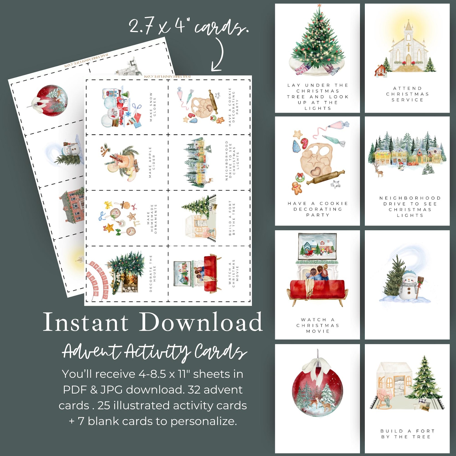 DIY Advent Calendar Printable Family Holiday Countdown Interactive ...