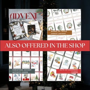 Printable Christmas Advent Scripture Cards: DIY Holiday Countdown (PDF ...