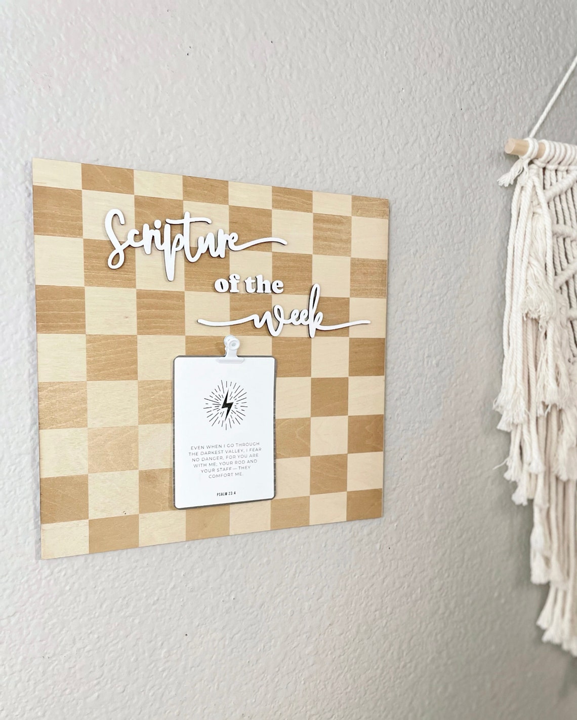 Weekly Scripture Wood Sign, Scripture of the Week Clipboard Sign, Bible ...