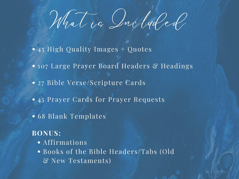 Blue Christian Prayer Board Kit: Scripture Cards (digital Download) - Etsy