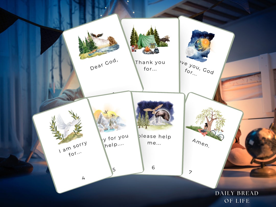 How to Pray Cards for Kids, Prayer Activity, Teach Child to Pray, Bible ...