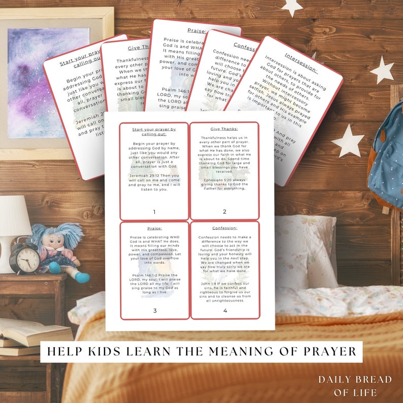 Printable Prayer Cards for Kids - Etsy